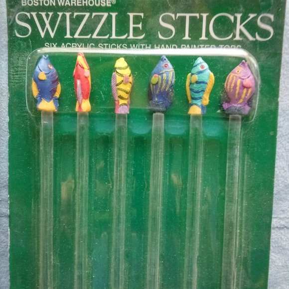 Boston Warehouse | Dining | Boston Warehouse Fish Swizzle Sticks | Poshmark